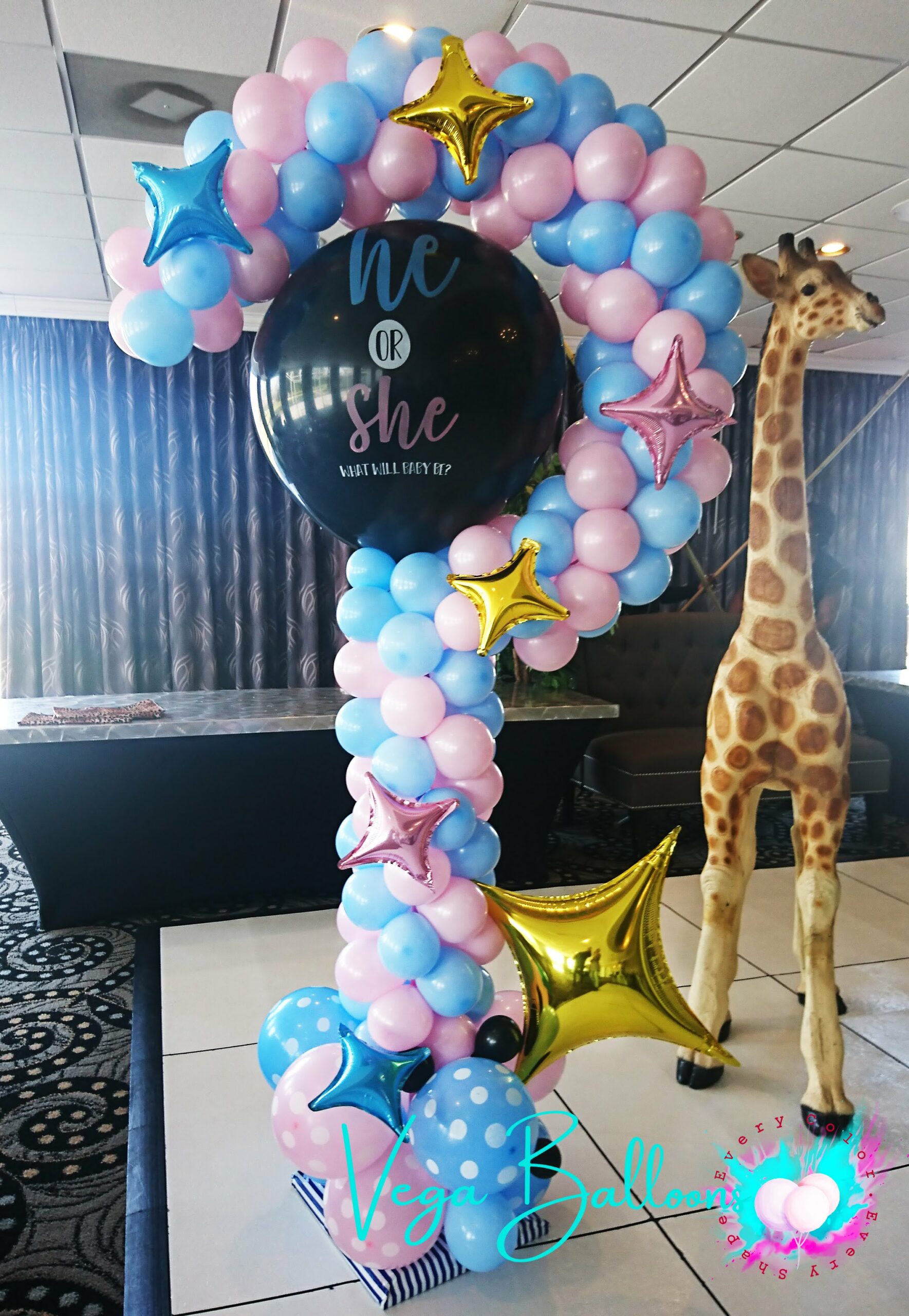 Question Mark Centerpiece with Large Balloon - Vega Balloons