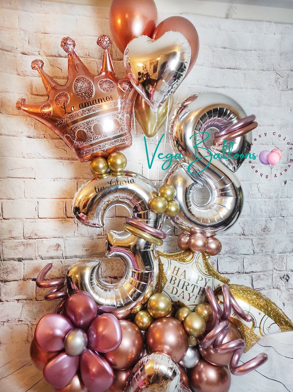 Birthday Queen Centerpiece - Vega Balloons